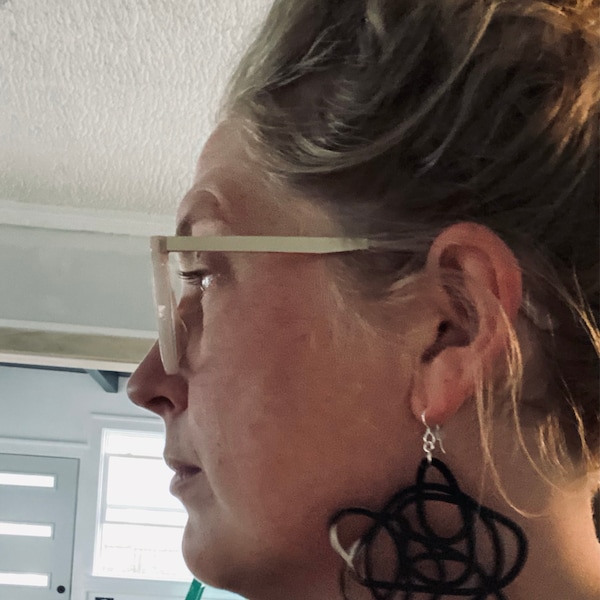ABSTRACT ACRYLIC EARRINGS | Large Lightweight Earrings | Statement ...