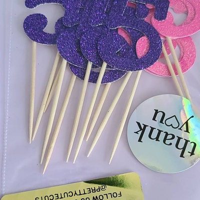 Glitter Birthday Age Toppers, 1st Birthday, 21st Birthday, 30th ...