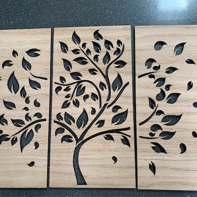 Trio Tree Wall Panel Decor Set - Etsy UK