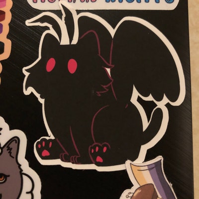 Moth Cat Sticker Mothman Kitty - Etsy