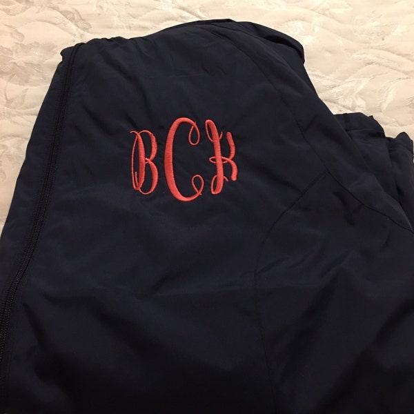 Monogrammed Rain Jacket Personalized Rain Coat Embroidered Jacket - Etsy
