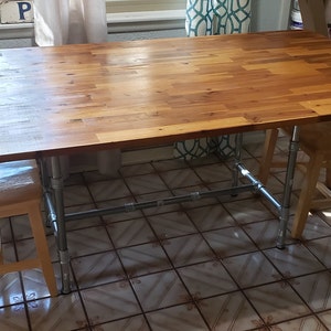 Industrial Pipe Table Base Kit for Kitchen, Dining Room or Kitchen ...