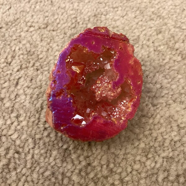 Pink Tooth Fairy Geode, Sparkly Dainty and Just Right for the Fairy ...