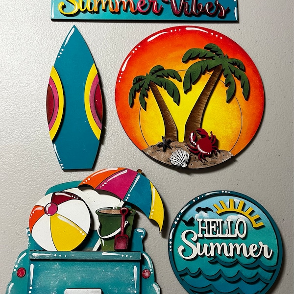 Summer Beach Laser Cut File, Summer Beach Interchangeable Add On, Surf ...