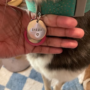 Simple Custom Hand Stamped Dog Tag Dog Tags for Dogs Pet Id - Etsy