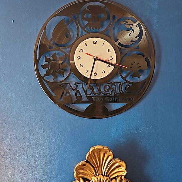 Magic the Gathering Vinyl Record Wall Clock 12 Inch Popular Card Game ...