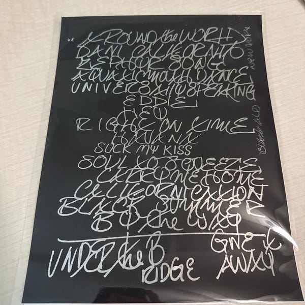 CUSTOM Setlist - Foiled Concert Souvenir Setlist - **choose Your Own ...