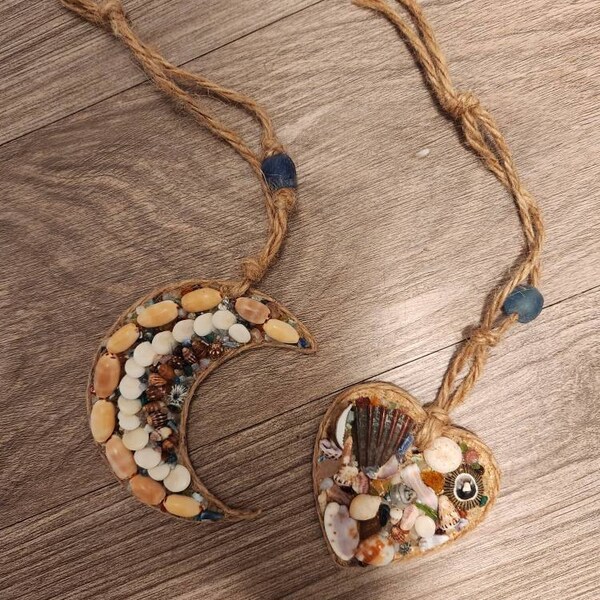 White & Blue Ocean Large Scallop Shell Mobile - Etsy