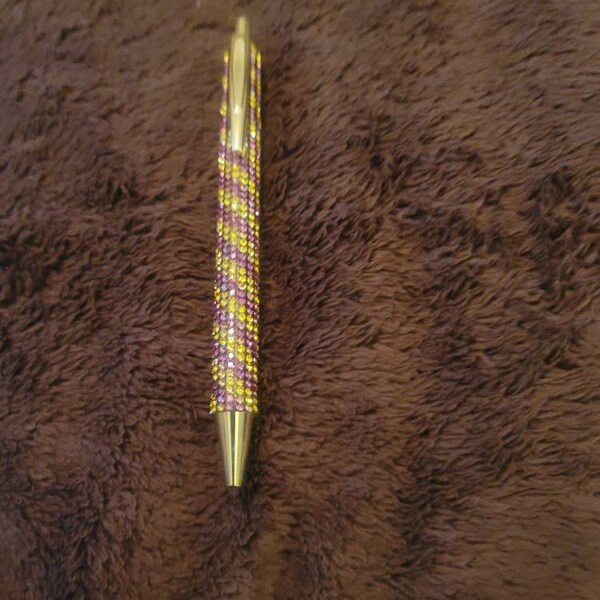 Colored Diamond Top Pen With Crystals. - Etsy