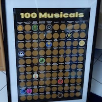 100 Musicals Scratch off Poster - Etsy UK