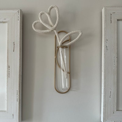Knitted Wire Flower Wildflower Decor nursery Wall Hanging Baby Gift ...