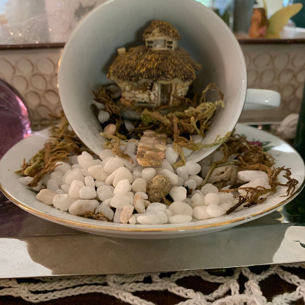 Miniature Fairy Tiny Straw House Fairy Garden Supplies & Accessories ...