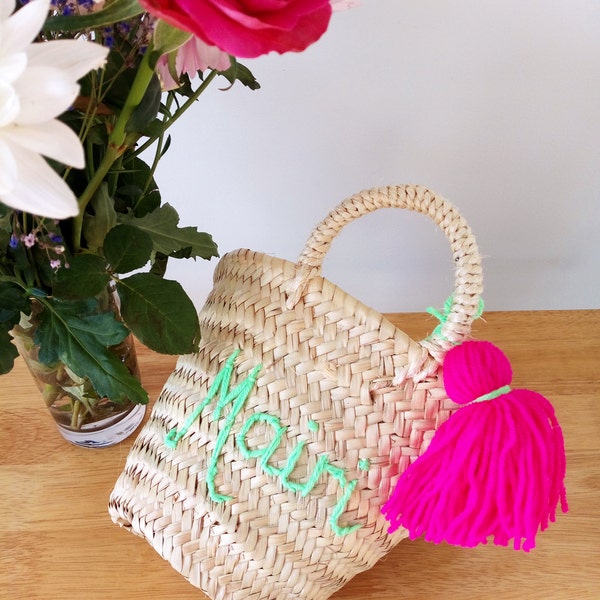 Moroccan Basket Backpack With Leather Straps - Etsy