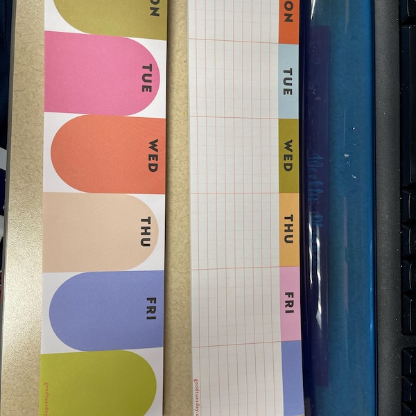 Weekly Keyboard Planner Pad Desk Planner | Weekly Notepad | Todo List ...