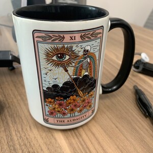 Audacity Tarot Card Mug Occult Skeleton Tarot Card Coffee - Etsy