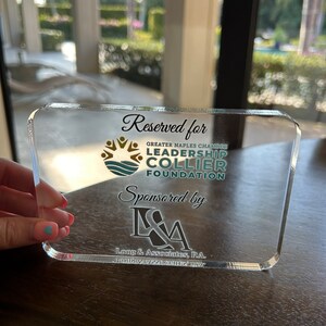 Custom Acrylic Business Logo Sign, Personalized Company Logo Stand ...