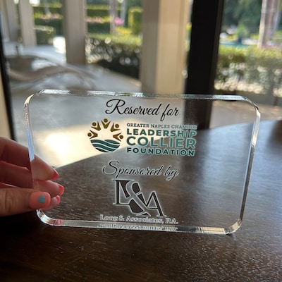 Custom Acrylic Business Logo Sign, Personalized Company Logo Stand ...