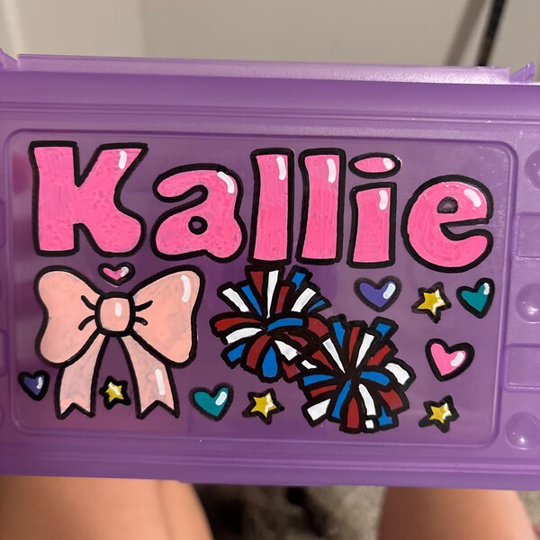 Personalized Handpainted Custom Pencil Case - Etsy