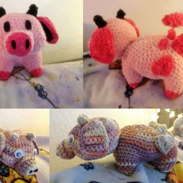 Fat Nuggets Crochet Pattern, Hazbin Hotel, Angel Dust Pig, Fat Nuggets ...