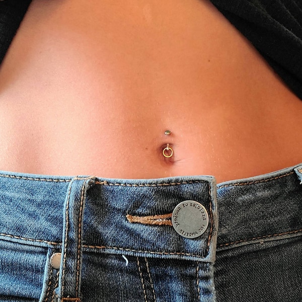 Dot Belly Button Barbell | Piercings Body Belly Jewelry Simple Minimal ...