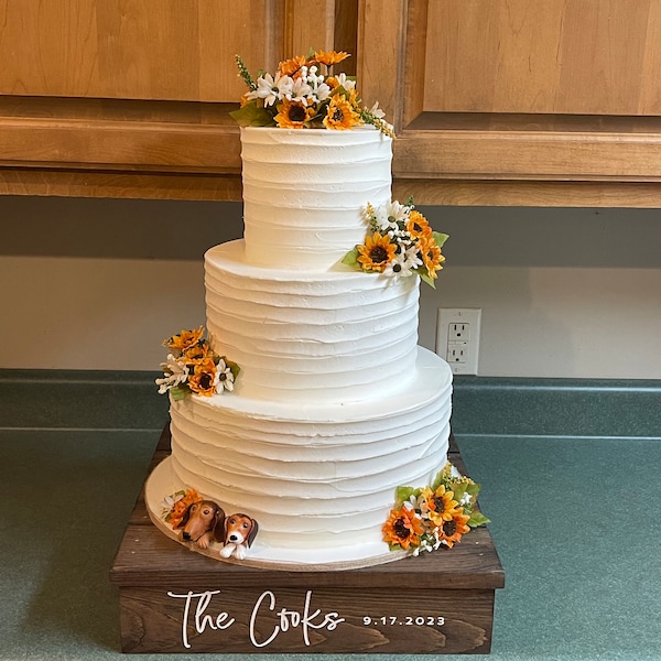 Wedding Cake Stand, Wood Cupcake Stand, Rustic Cake Stand Custom, Cake ...