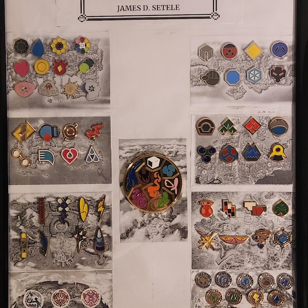 Galar Pokemon Sword and Shield Gym Badge in Gold and Silver Medal Form ...