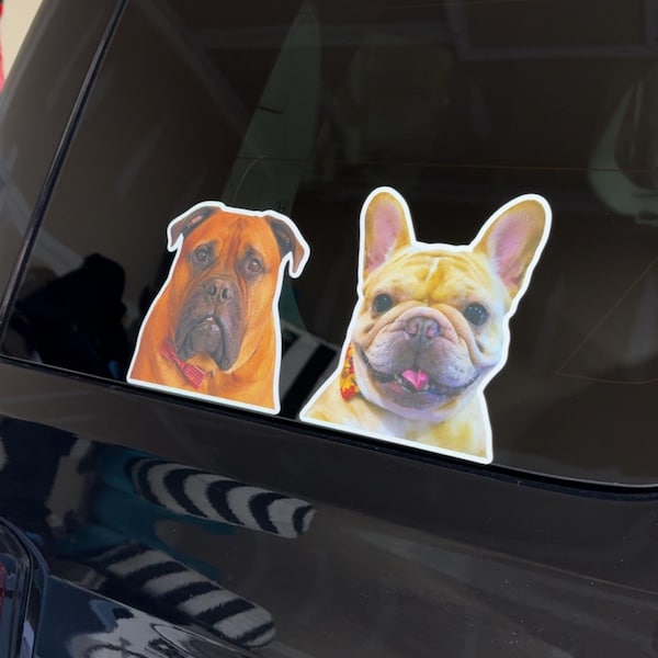 Custom Dog Car Decal From Photo / Pet Car Sticker / Personalized Die ...