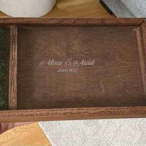 Wood Photo Box for Photo 4x6 & USB Box Holder 4x6 Proof Box USB Stick 3 ...