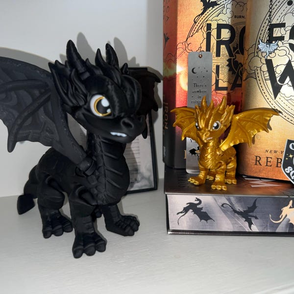 Complete Dragon Set | Black, Blue, Purple & Gold Dragons | Fourth Wing ...