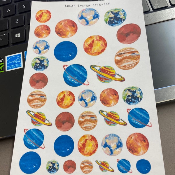 Solar System Stickers, Universe Stickers, Decor Stickers, Planet ...