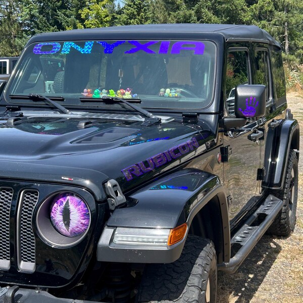 Holographic Sequins Wheel Rim Silhouette Jeep Sticker Decal, Wrangler ...