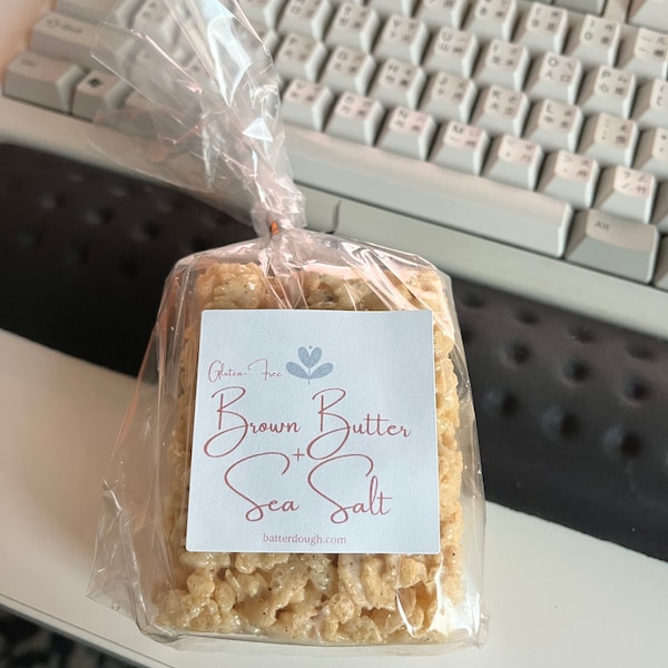 6 Brown Butter & Sea Salt Rice Crispy Treats - Gluten Free - Etsy
