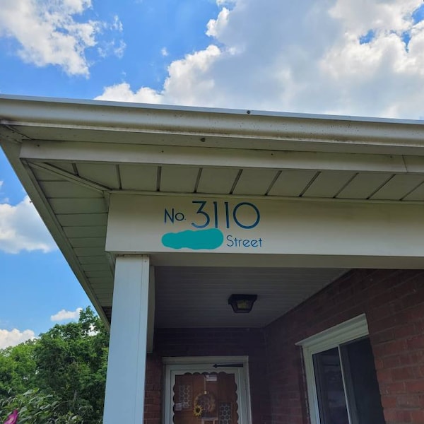 House Number Decal, Street Address Sticker, Personalized Door Number ...