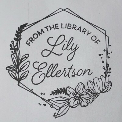 Library Stamp 48 Wooden or Self-inking Calligraphy Bookplate, Ex Libris ...
