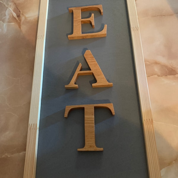 16'' EAT Wall Hanging Sign, Kitchen Wall Decor, Bar and Restaurant Wall ...