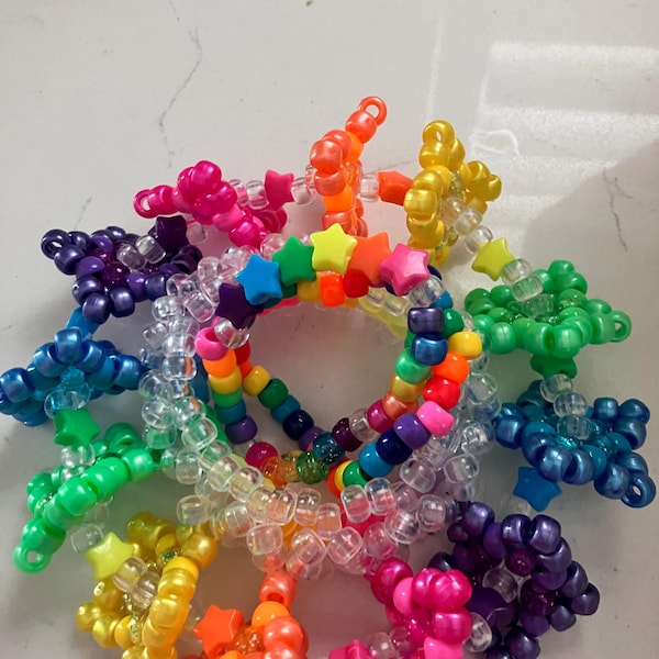 Rainbow Super Star Kandi Cuff - Etsy