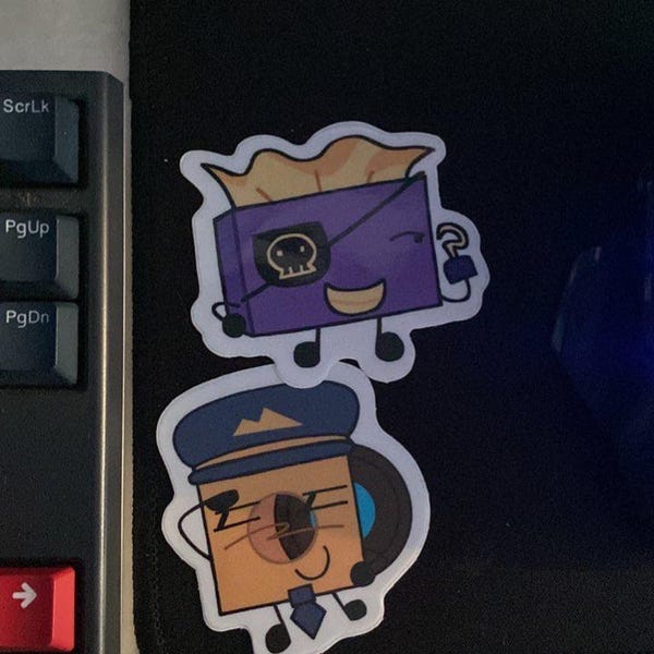 Object Show Stickers – Tissues & Record Burner, Sacriverse - Etsy