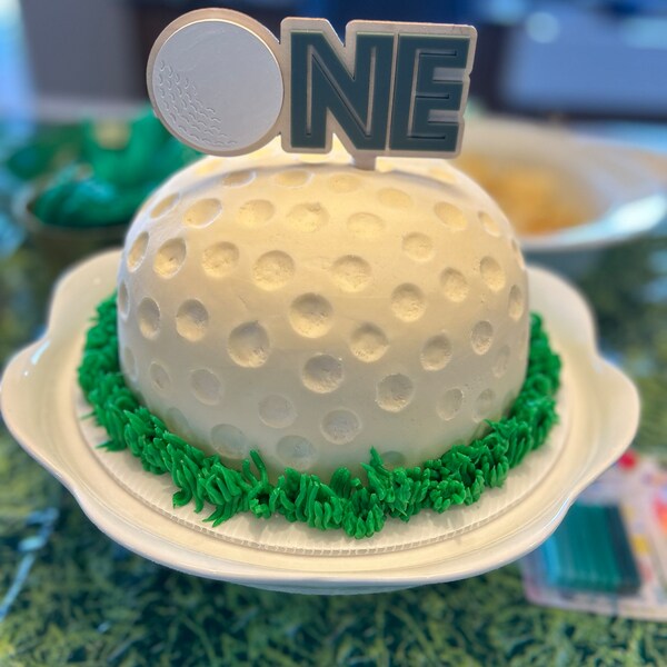 Golf Cake Topper - Hole in One Cake Topper - Hole in One First Birthday ...