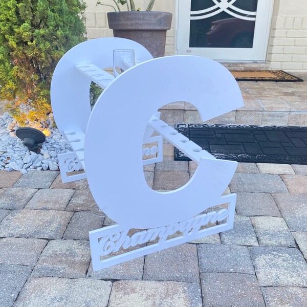Champagne Ladder, in the Shape of Letter C. Champagne Cart Prosecco ...