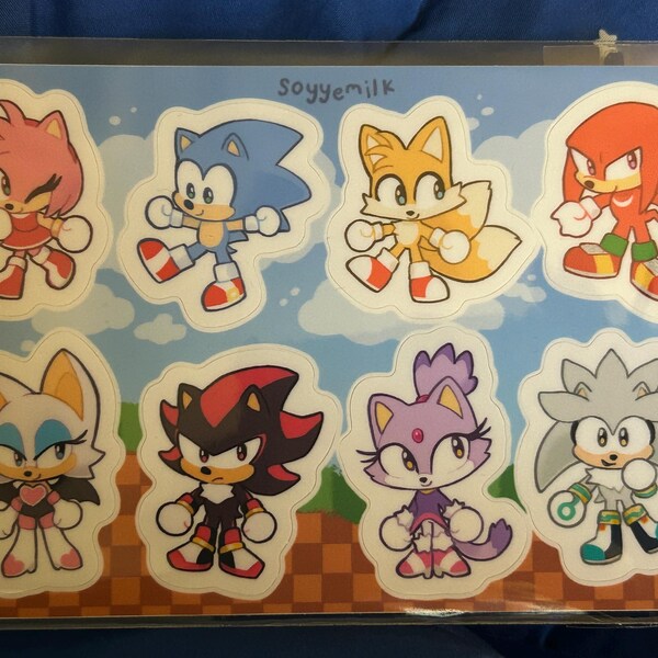 Sonic Characters Sticker Sheet - Etsy UK