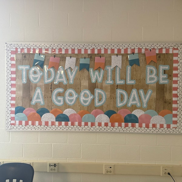 Calm Terrazzo Back to School Bulletin Board Kit, Easy and Modern ...
