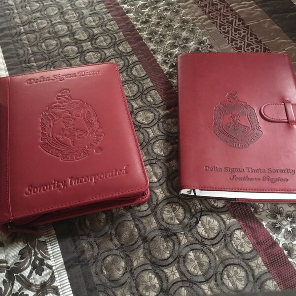 Genuine Leather Delta Sigma Theta Sorority Ritual Cover - Etsy