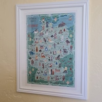 Illustrated Map, Mythical Beasts of Ireland, A3 Art Print - Poster ...