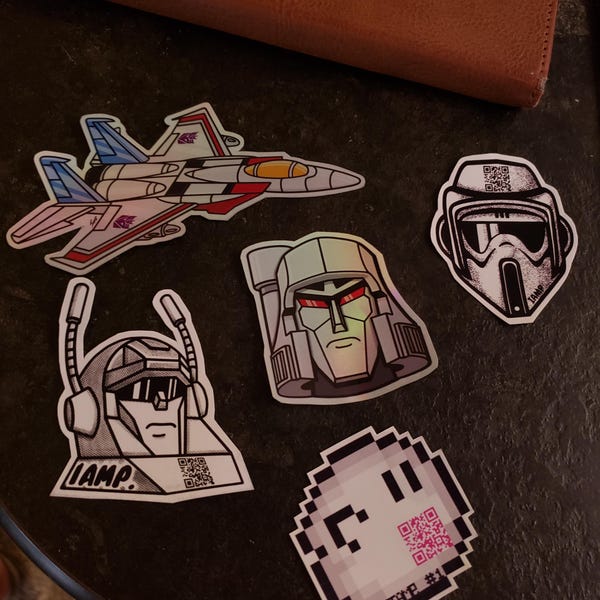Transformer One Megatronus Holographic Sticker Retro Style for Laptop ...