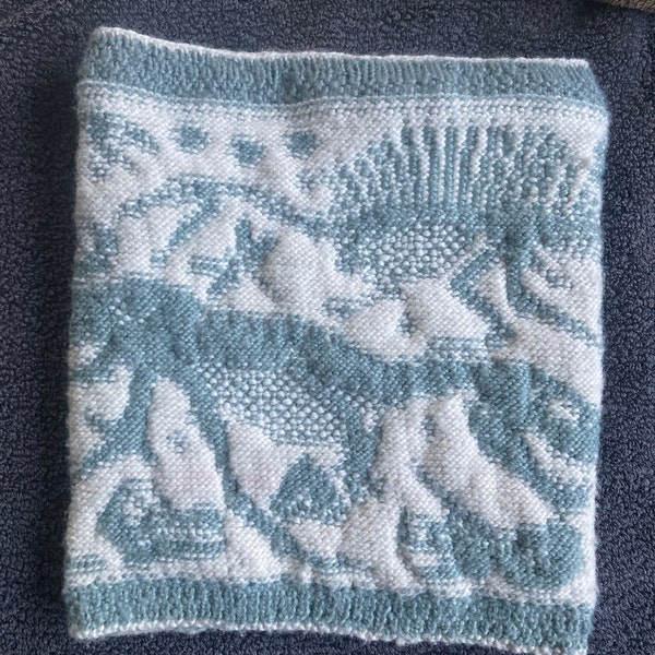 Fossil Frenzy Cowl Pattern, Dinosaur Cowl, Knitting Pattern, Digital ...