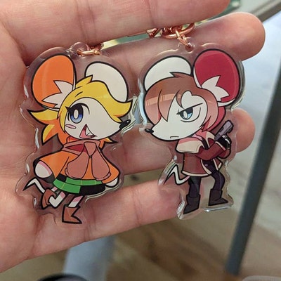 RE4 Leon S Kennedy and Ashley Graham Double Sided 2.5/6.3cm Acrylic ...