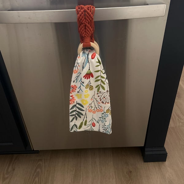 Kitchen Towel Holder ~ Macrame Towel Holder ~ Tea Towel Holder ~ Boho ...