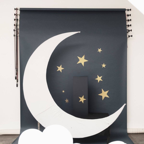 4ft, 5ft, 6ft, 7ft, 8ft the Moon and Clouds Backdrop, Moon Decor Plans ...