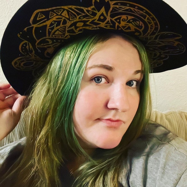 Medusa Headpiece, Festival Hat, Fedora Hat for Women With Citrine ...