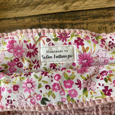 Fabric Name Tags, 30x Cotton Name Labels, Two Line Personalization ...